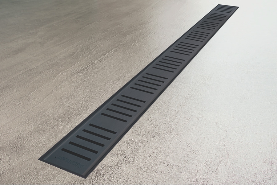 Alcaplast APZ10BLACK-550M zuhanyfolyóka peremmel, matt fekete ...