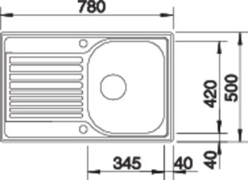 BLANCO TIPO 45 S Compact rozsdamentes mosogató 513441 | SzaniterPlaza ...